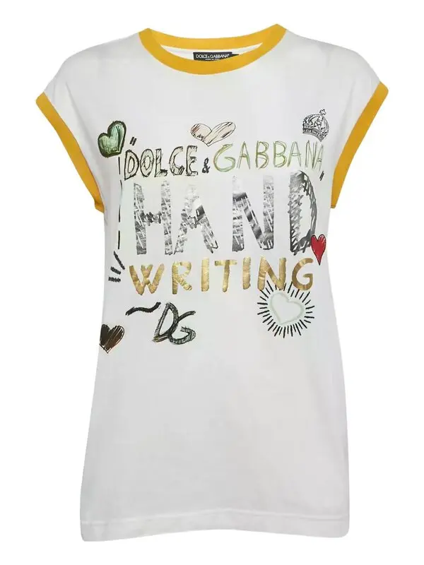 Dolce & Gabbana Handwriting Heart T-shirt - White