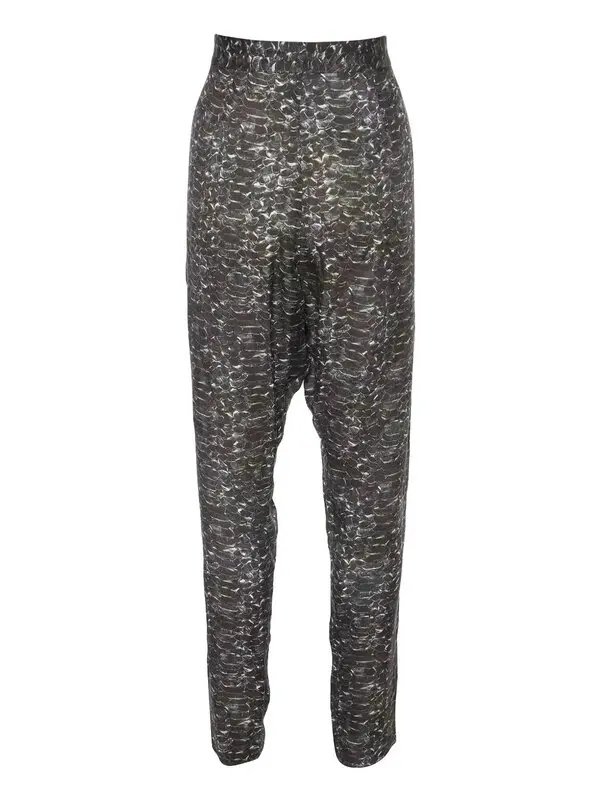 JOSEPH Printed Tapered Trousers - Grey