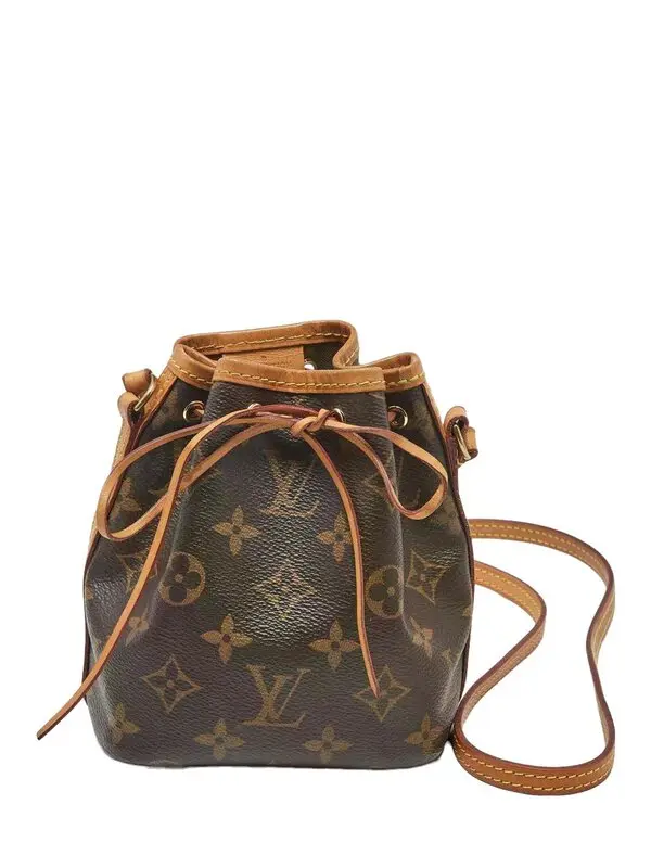 LOUIS VUITTON 2017 Nano Monogram Noe Bucket Bag - Brown