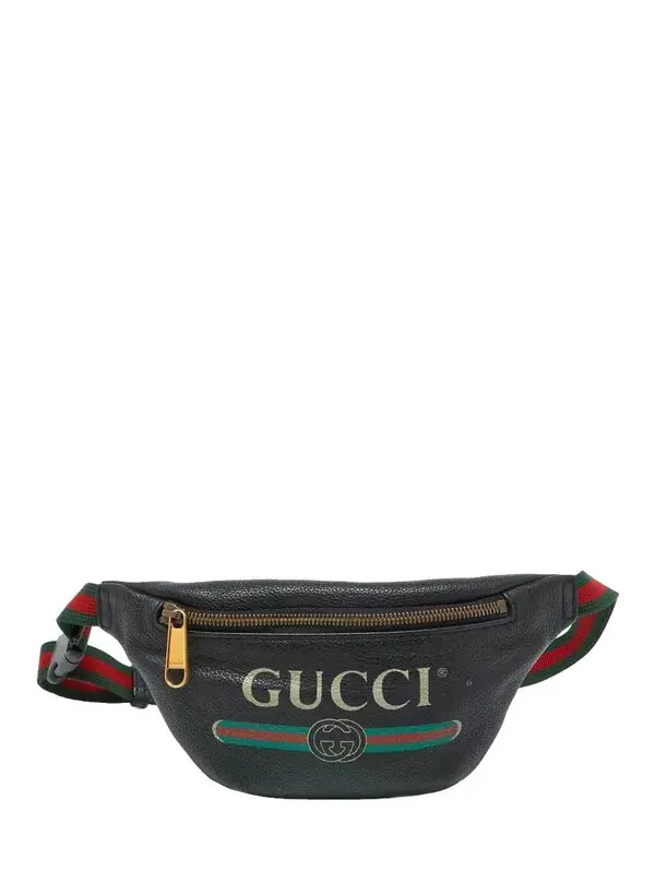 Gucci 2024 Logo Leather Belt Bag - Black