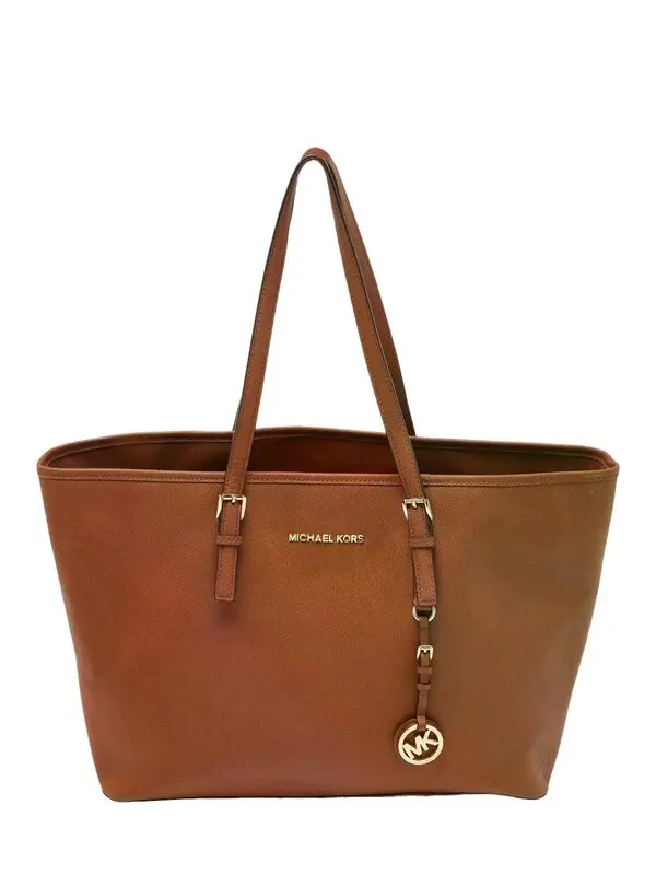 Michael Kors Logo-lettering Leather Tote Bag - Brown