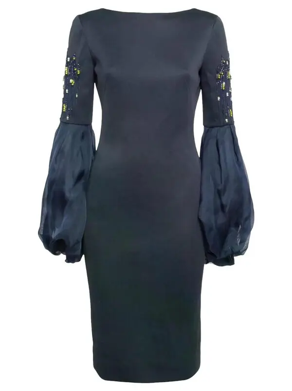 LANVIN Bead-detailing Midi Dress - Blue