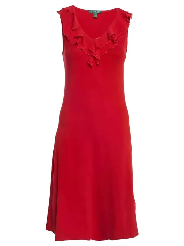 Ralph Lauren Ruffled A-line Dress - Red
