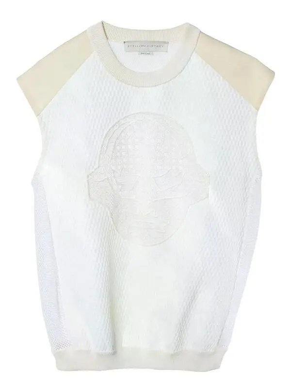 Stella McCartney Embroidered Knitted Top - Neutrals