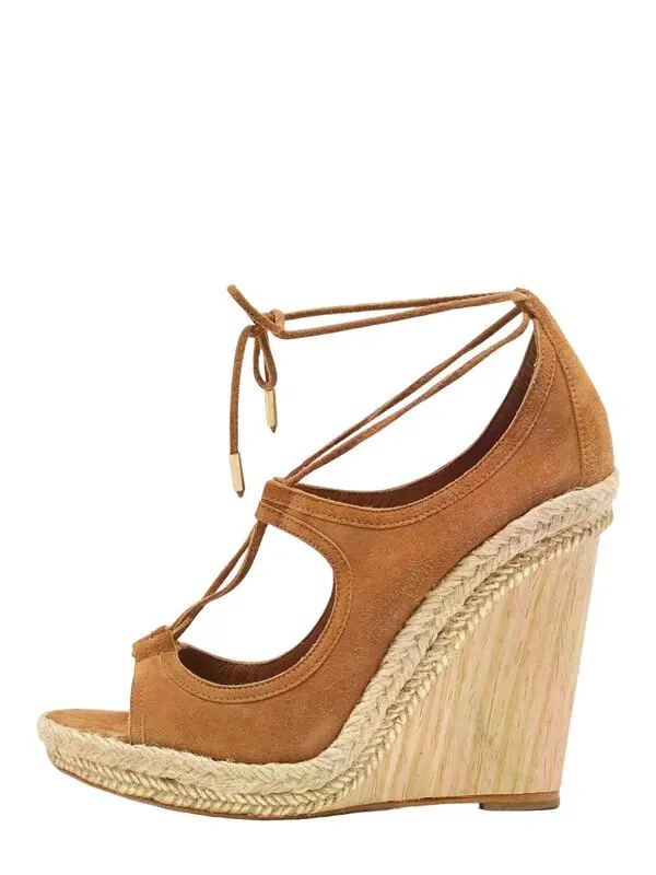 AQUAZZURA Christy Wedge Sandals - Brown