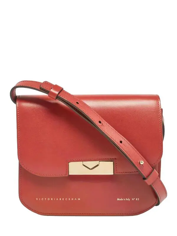 Victoria Beckham Eva Leather Flap Crossbody Bag - Red