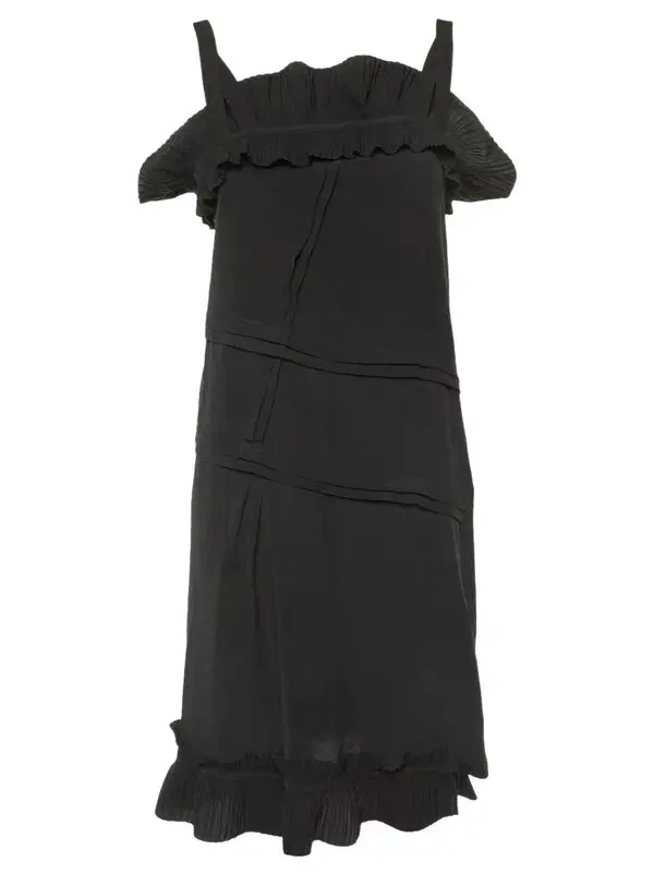 Marni Ruffled Strap Dress - Black