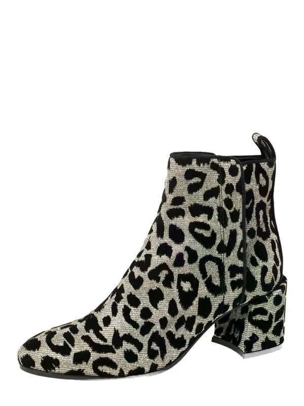 Dolce & Gabbana 60mm Leopard-print Block-heel Ankle Boots - Grey