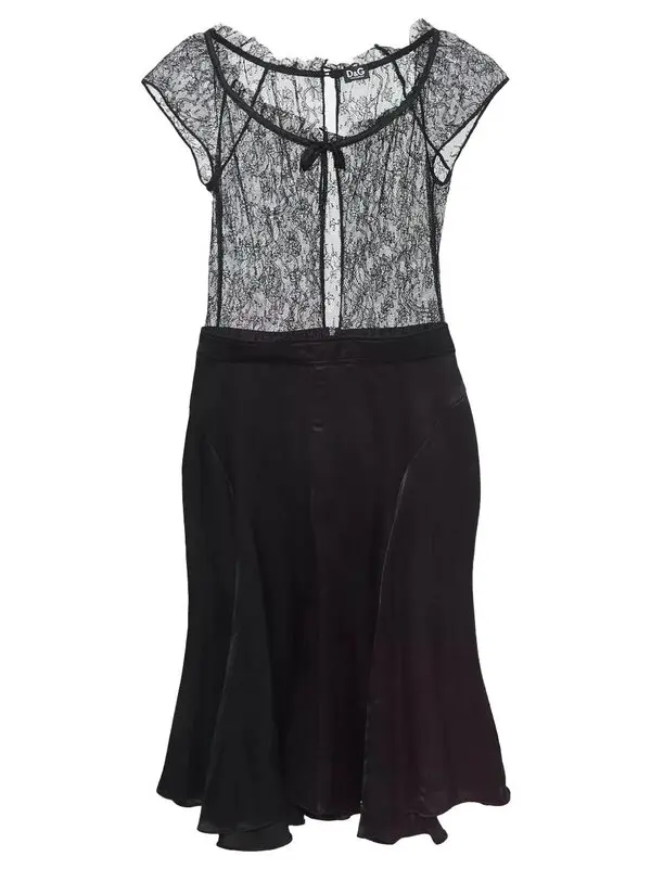 Dolce & Gabbana Lace A-line Skirt Dress - Black