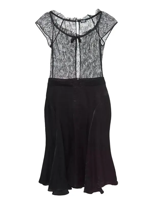 Dolce & Gabbana Lace A-line Skirt Dress - Black