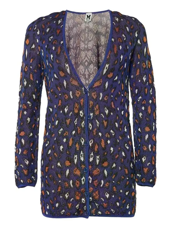 Missoni Patterned Intarsia Cardigan - Purple
