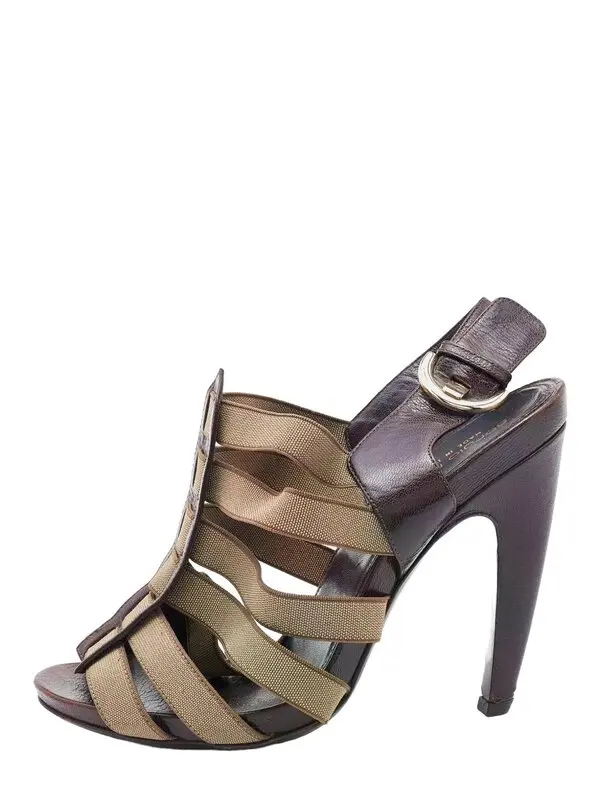 SERGIO ROSSI 75mm Strappy Slingback Sandals - Brown