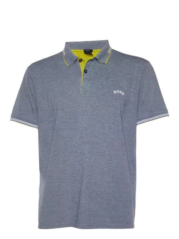 BOSS Pre-owned Contrasting-trim Polo Shirt - Grey