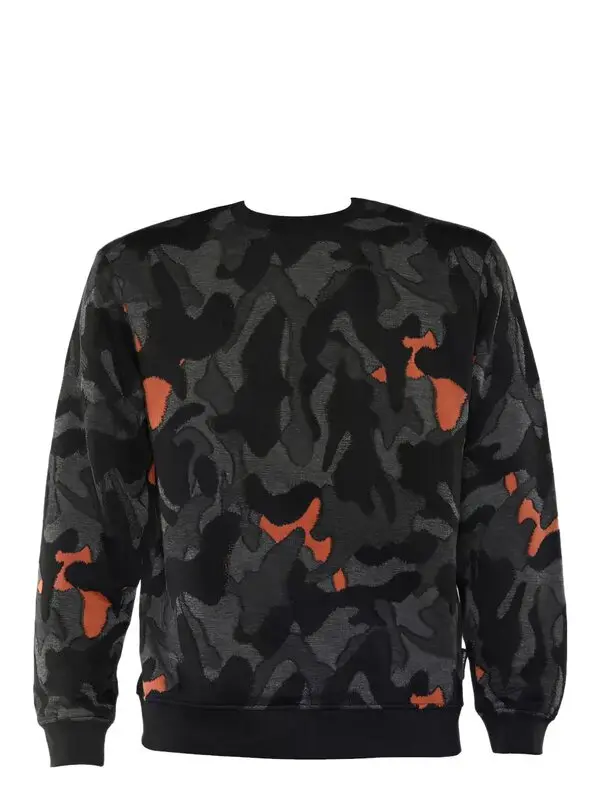 Emporio Armani Camouflage-pattern Sweater - Black