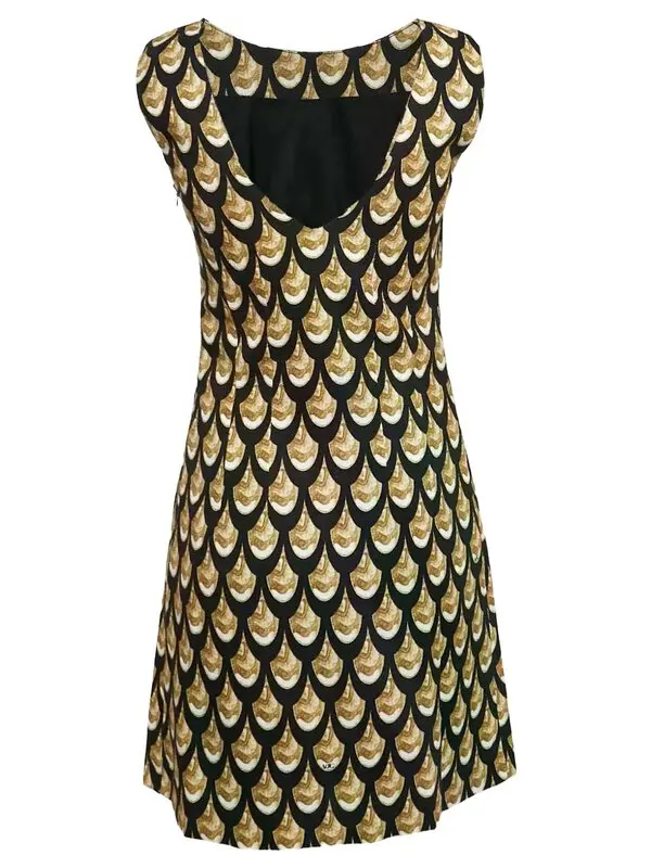 Versace Geometric-pattern Mini Dress - Black