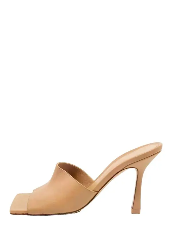 Bottega Veneta 95mm Square-toe Leather Sandals - Neutrals