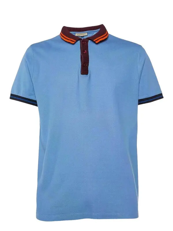 Burberry Cotton Polo Shirt - Blue