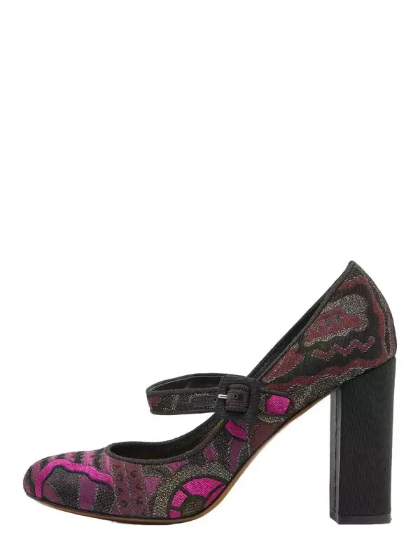 Etro 95mm Patterned Jacquard Pumps - Purple