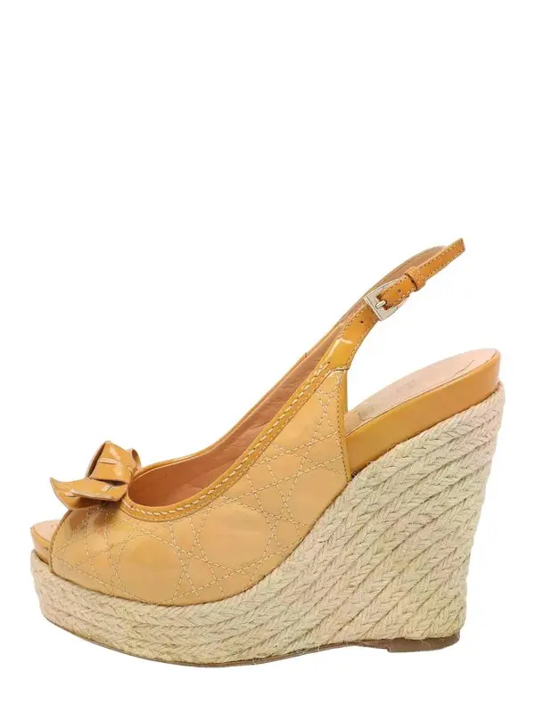 Dior 120mm Bow Wedge Sandal - Neutrals