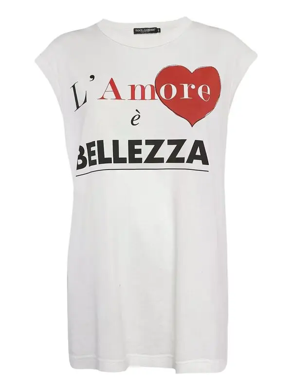 Dolce & Gabbana L'amore È Bellezza-print T-shirt - White