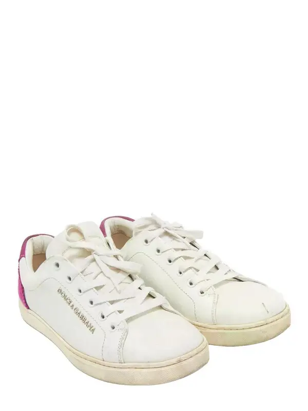 Dolce & Gabbana Leather And Suede Sneakers - White