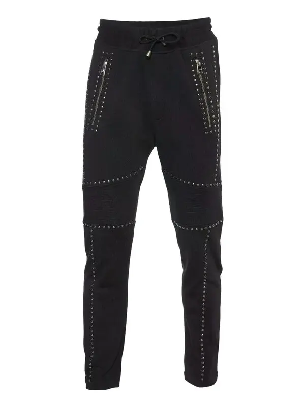 Roberto Cavalli Studded Panelled Trousers - Black