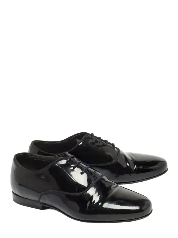 LANVIN Leather Lace-up Oxford Shoes - Black