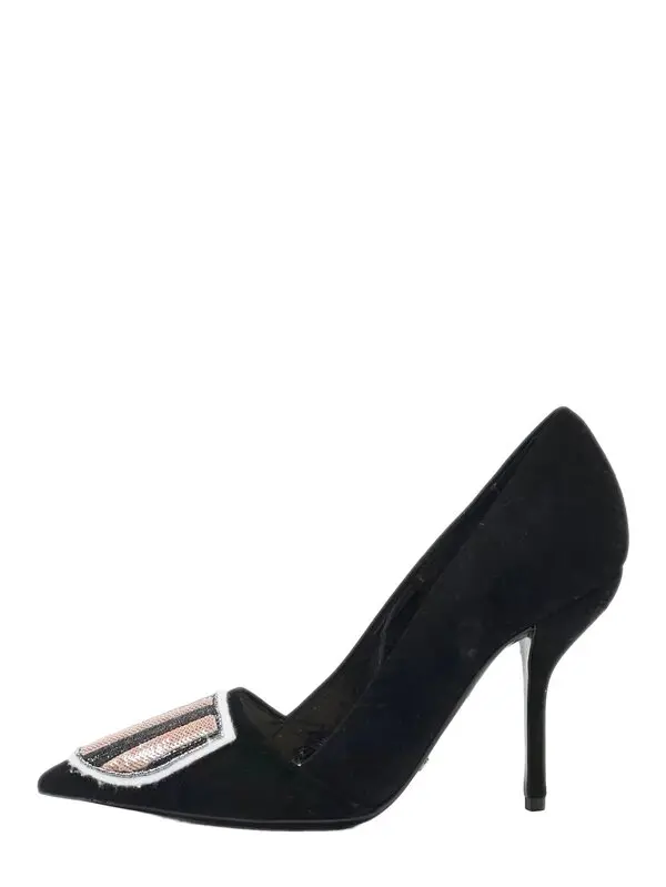 Dior 100mm Sequinned Pumps - Black