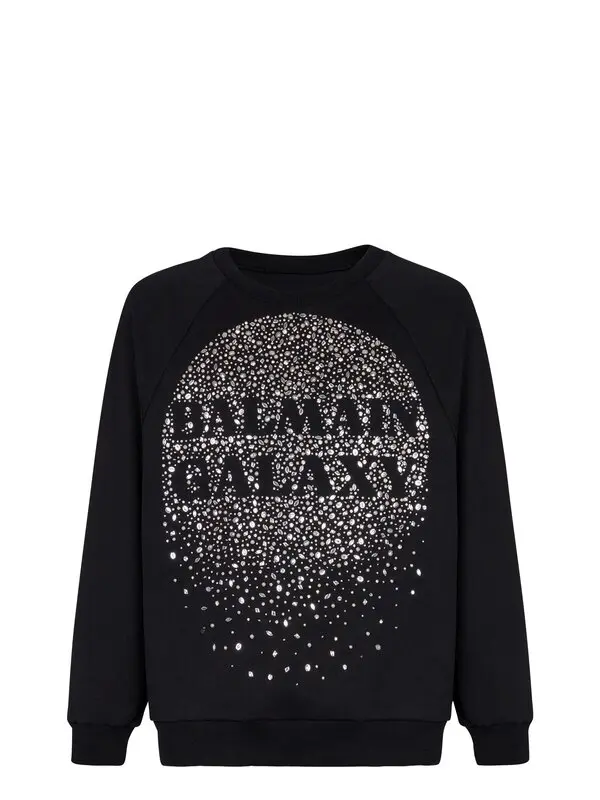 Balmain Galaxy Embroidered Sweatshirt - Silver
