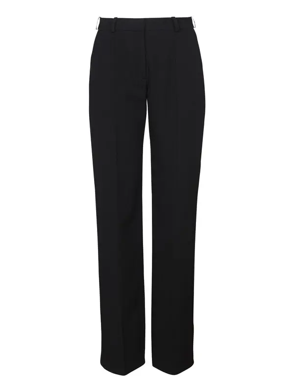 Balmain Tailored Grain De Poudre Trousers - Black