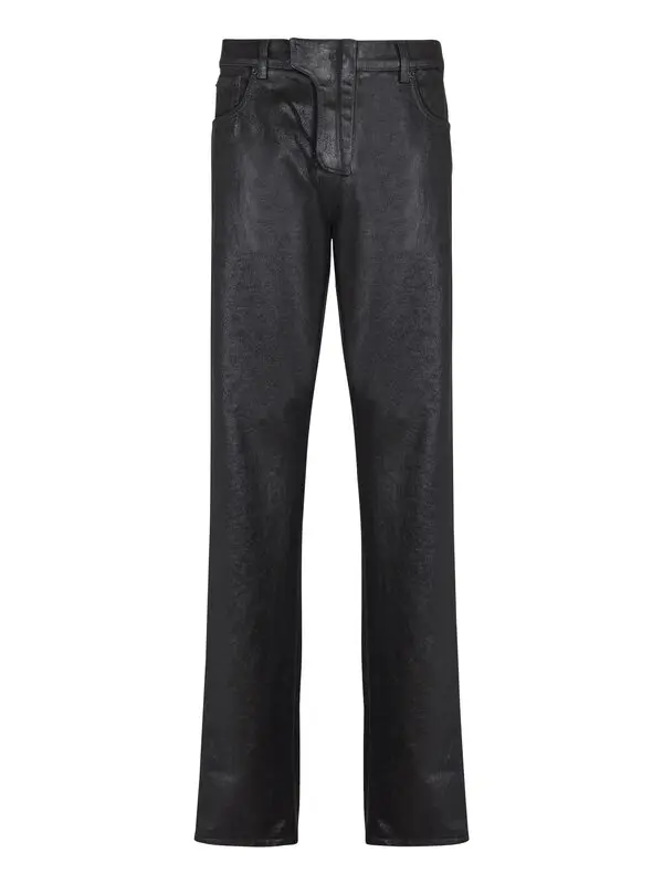 Balmain Regular-fit Coated Jeans - Black