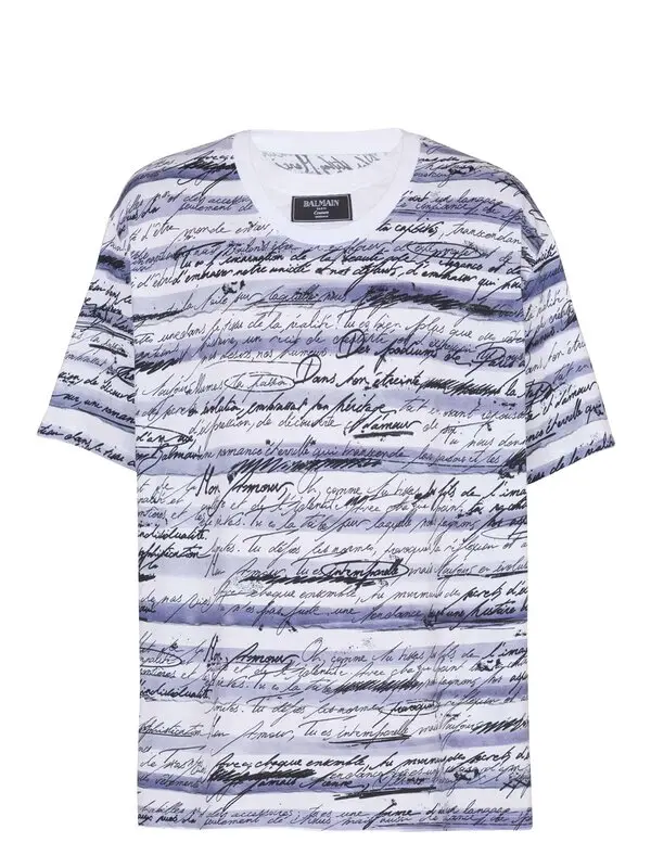Balmain Love Letter Mariniere T-shirt - White