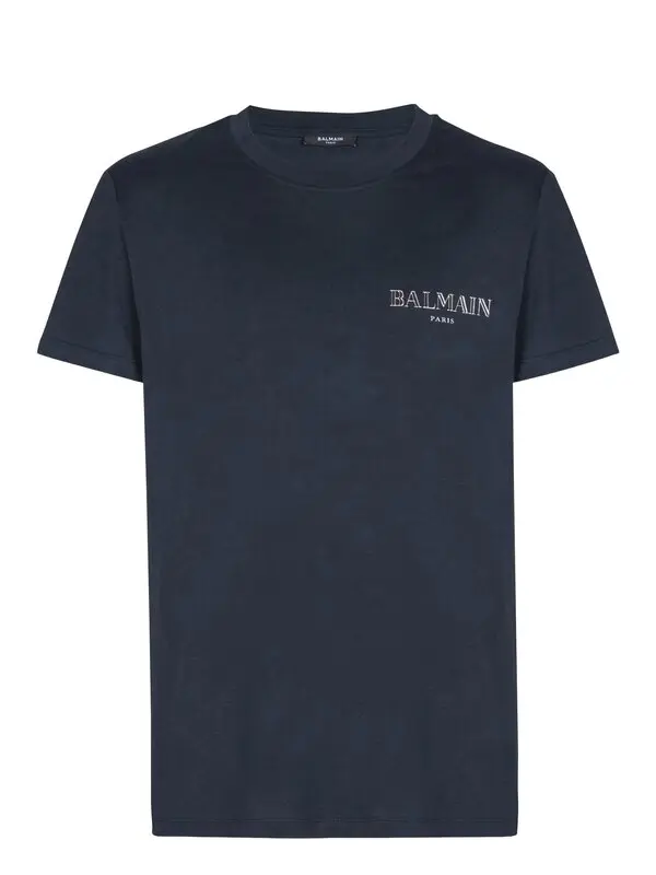 Balmain Vintage Gel T-shirt Slim Fit - Navy