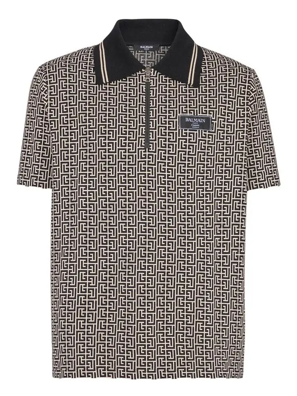 Balmain Monogram Polo - Black