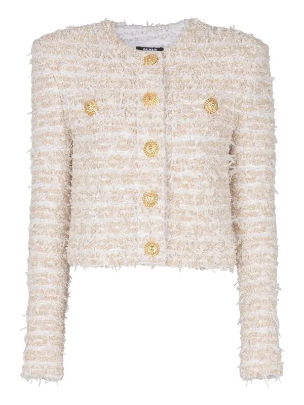 Balmain Tweed Jacket - Gold