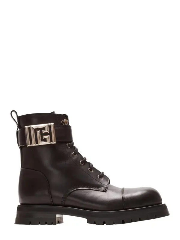 Balmain Charlie Leather Ranger Boots - Black