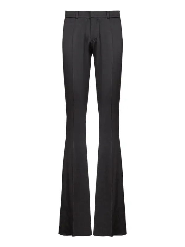 Balmain Tailored Bootleg Grain De Poudre Trousers - Black