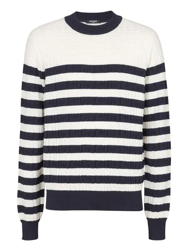 Balmain Marinière Sweater - White