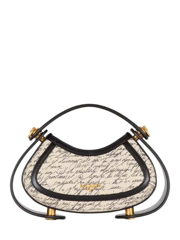 Balmain Small Jolie Madame Bag With "love Letter" Print - White