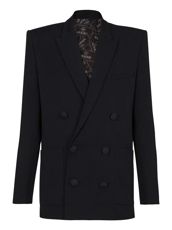 Balmain Grain De Poudre Blazer - Black
