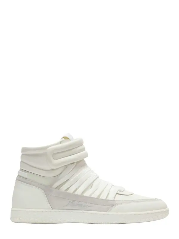 Balmain Swan Mid-top Sneakers - White