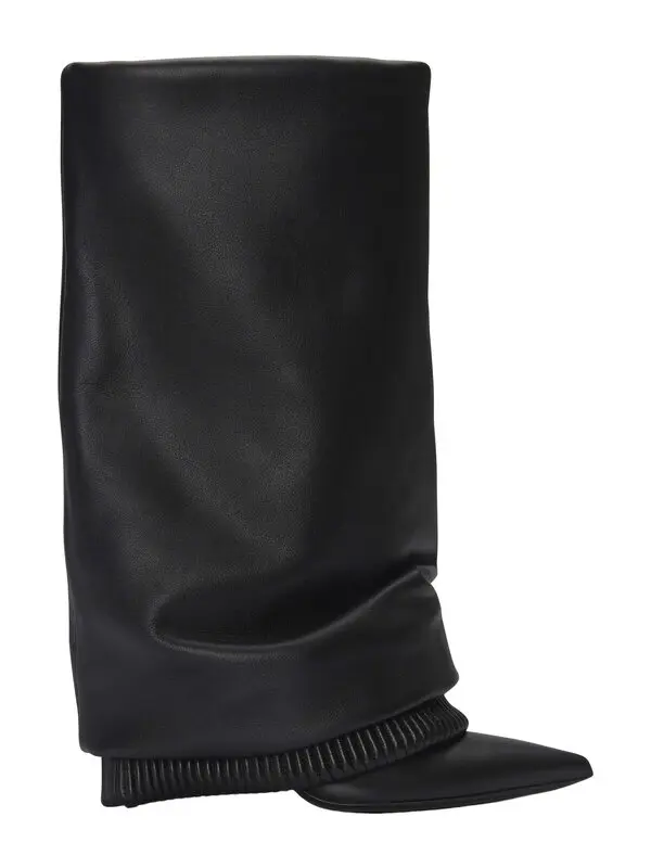 Balmain Calfskin Trouser Boots - Black
