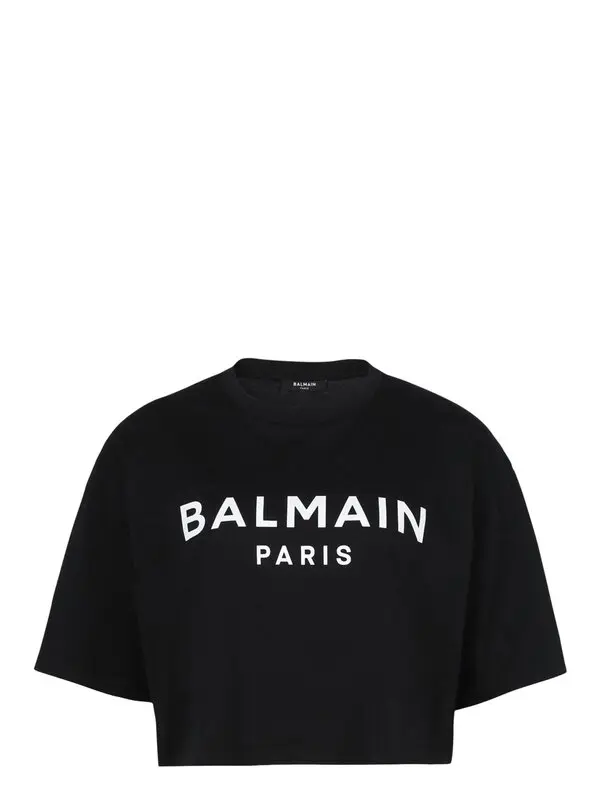 Balmain Paris Print T-shirt - Black