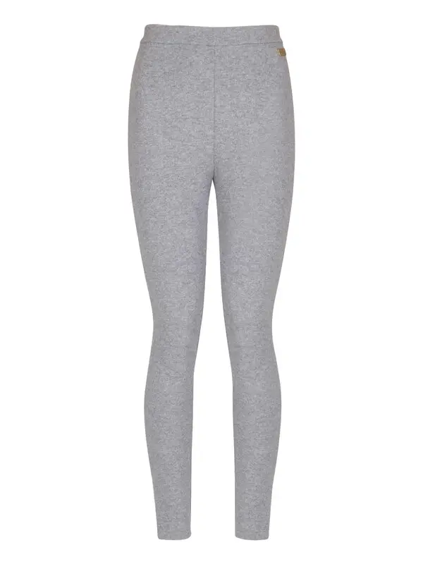 Balmain Cotton Knit Leggings - Grey