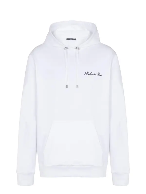 Balmain Signature Hoodie - White