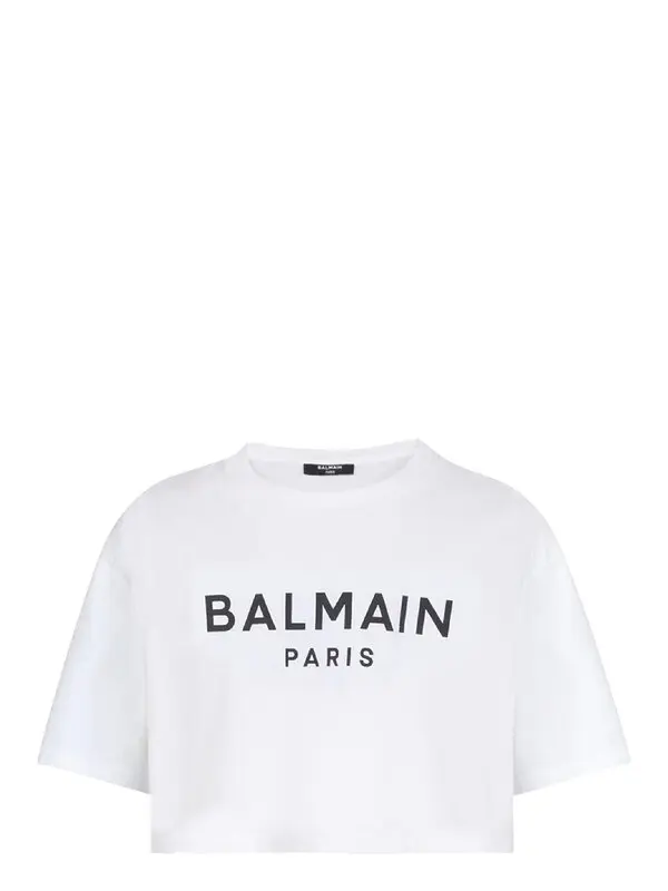 Balmain T-shirt With Paris Print - White