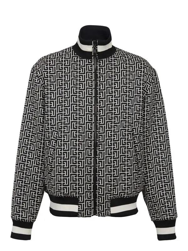 Balmain Reversible Monogrammed Bomber Jacket - Navy