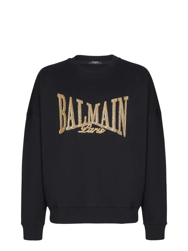 Balmain Embroidered College Sweatshirt - Black