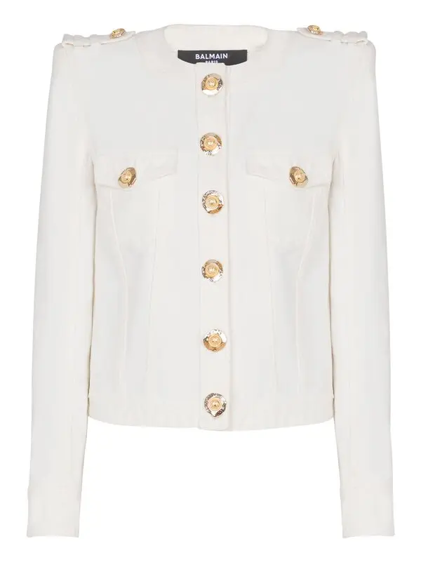 Balmain Cotton Canvas Jacket - White