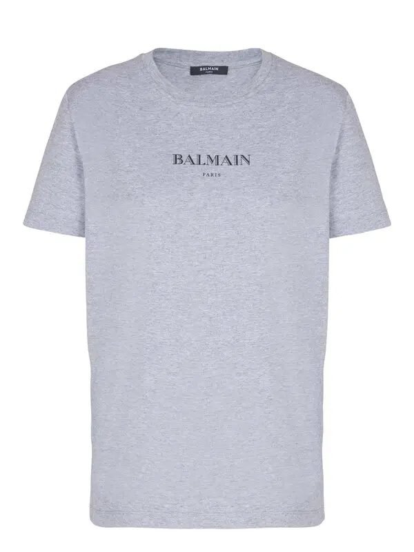 Balmain T-shirt With Paris Logo - Grey